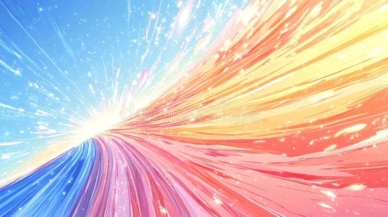 A Vibrant, Abstract Burst of Colors Resembling a Dynamic Landscape or ...