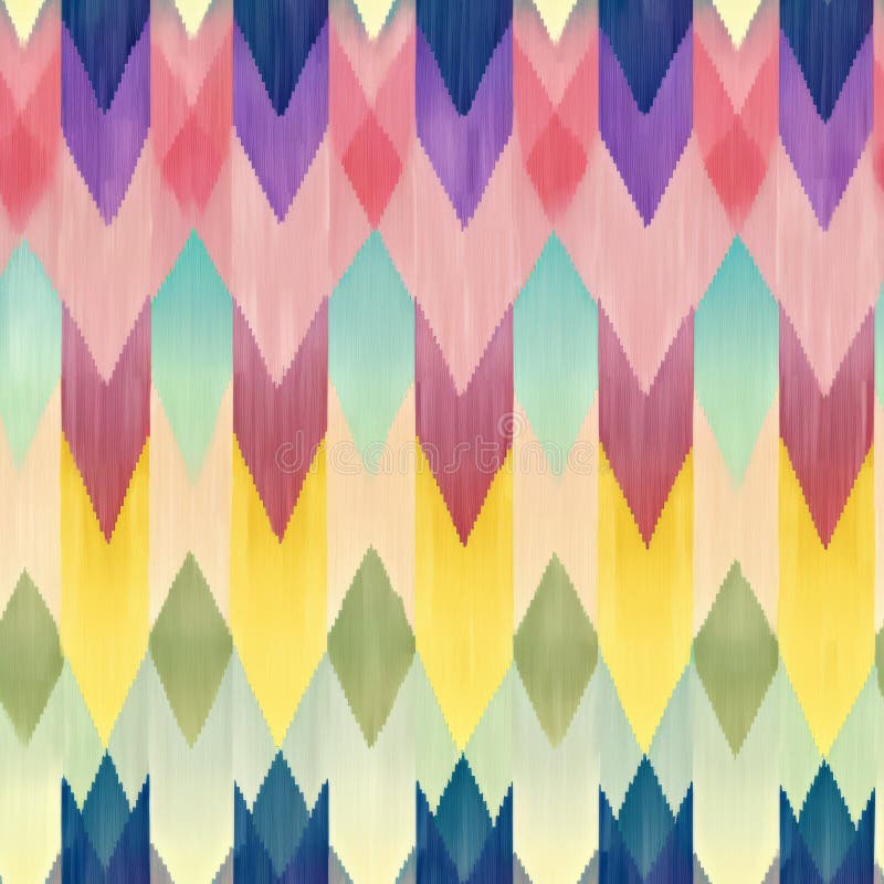 Vibrant Abstract Chevron Pattern with Eastern-inspired Motifs Stock ...