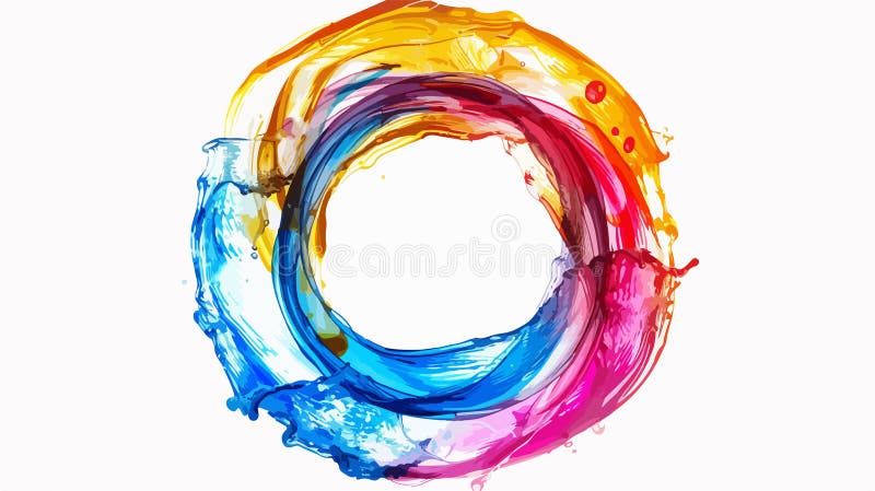 Vibrant Abstract Circle Liquid Motion Flow Colors Creative Background ...