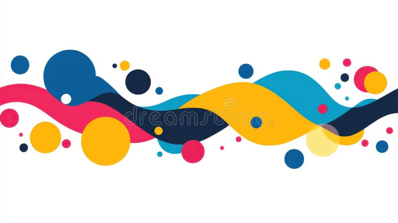Vibrant Abstract Circles in a Playful Style Create a Dynamic Design ...