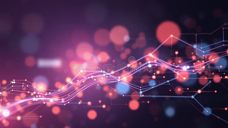 Vibrant Abstract Circuit Design with Glowing Pathways Stock ...