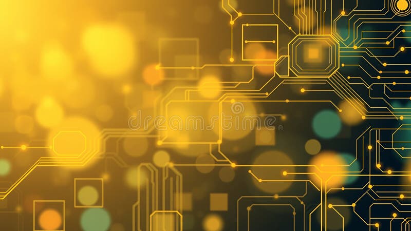 Vibrant Abstract Circuit Design with Glowing Pathways Stock ...