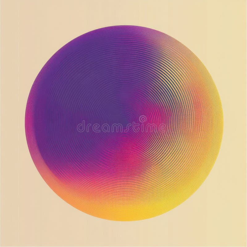 Vibrant Abstract Circular Design with Concentric Lines in Warm Colors ...