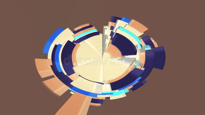 Abstract Circular Design with Geometric Shapes Stock Video - Video of ...