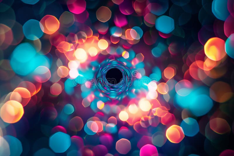 Vibrant Abstract Circular Light Effects Background for Design Projects ...