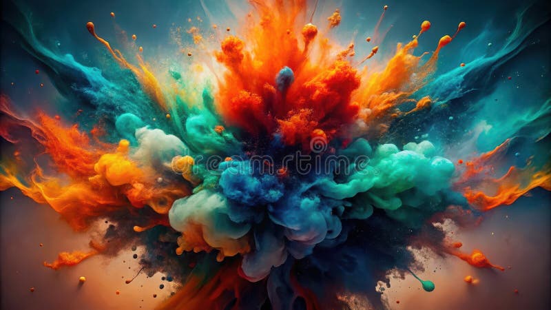 Vibrant Abstract Color Explosion a Symphony of Hues and Textures ...
