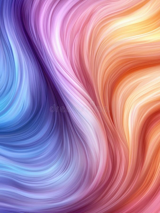 Vibrant Abstract Color Swirls Stock Illustration - Illustration of ...