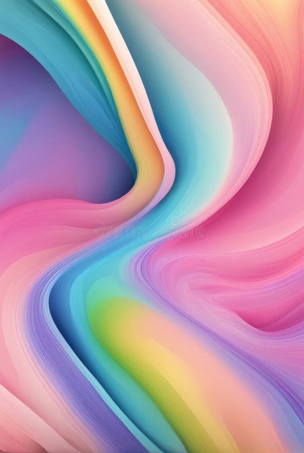 Vibrant Abstract Color Waves Background Stock Illustration ...