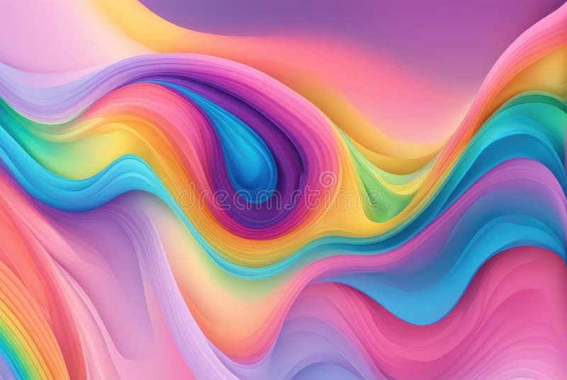 Vibrant Abstract Color Waves Background Stock Illustration ...