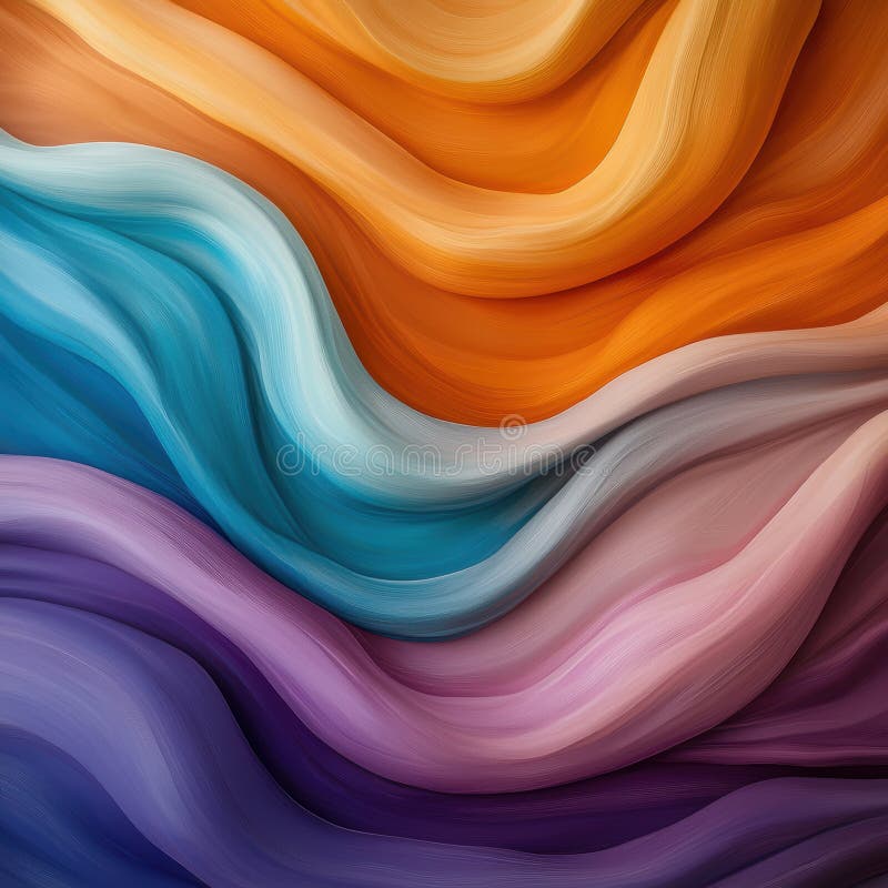 Vibrant Abstract Color Waves Stock Illustration - Illustration of ...