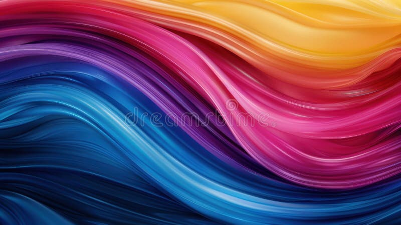 Vibrant Abstract Color Waves Stock Illustration - Illustration of ...