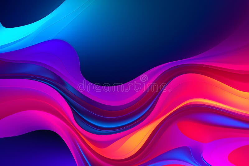Vibrant Abstract Color Waves Stock Illustration Illustration Of