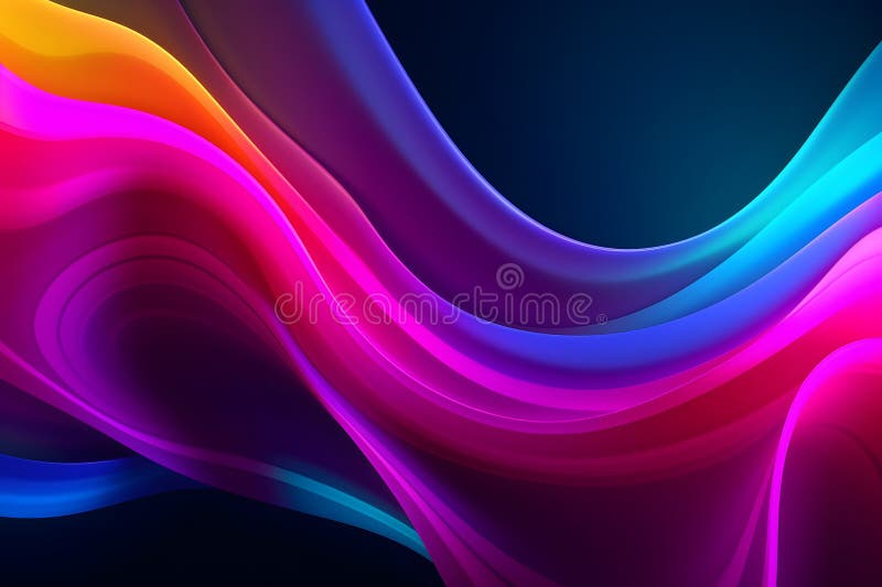 Vibrant Abstract Color Waves Stock Illustration - Illustration of ...
