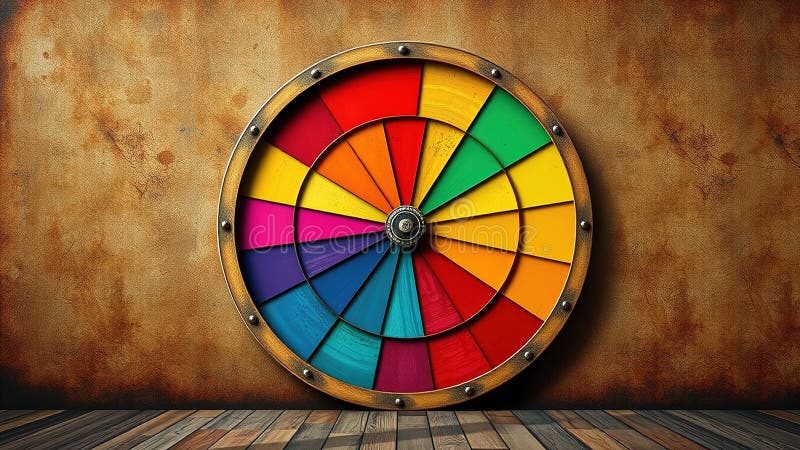 Vibrant Abstract Color Wheel Pattern on a VintageInspired Background ...
