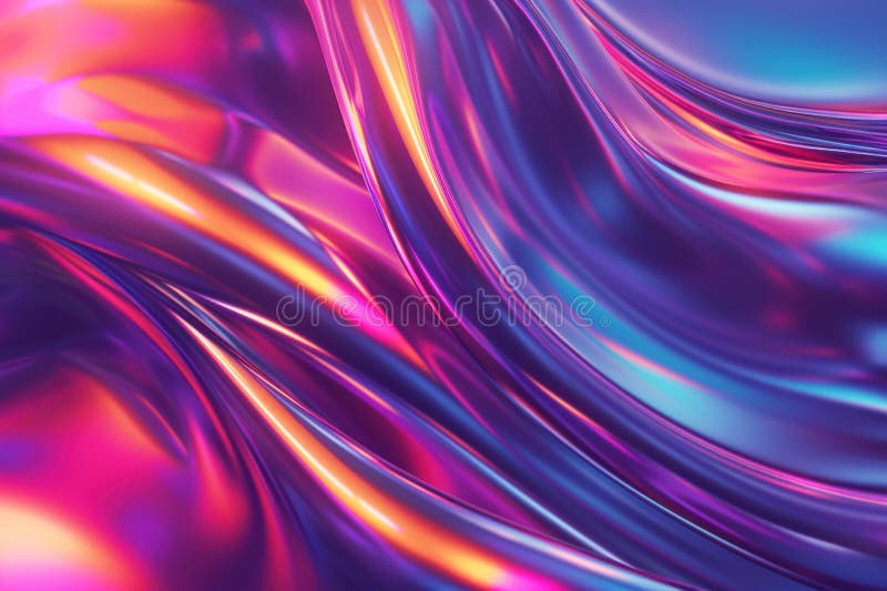 Vibrant Abstract Colorful Fluid. Generate Ai Stock Illustration ...