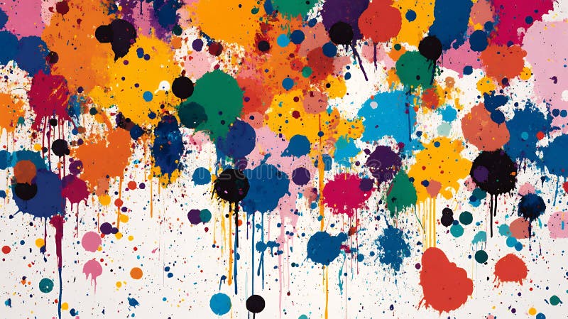 Vibrant Abstract Colorful Paint Splatter Background Texture Creative ...