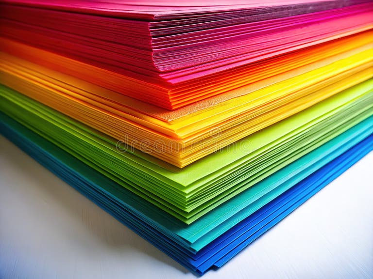 Vibrant Abstract Colorful Paper Stack Backgrounds a Collection of ...