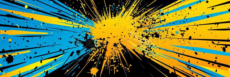 Vibrant Abstract Comic Book Background Featuring Yellow, Blue, and ...