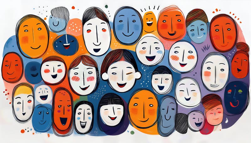 Vibrant Abstract Comic Portraits Displaying a Range of Emotions ...