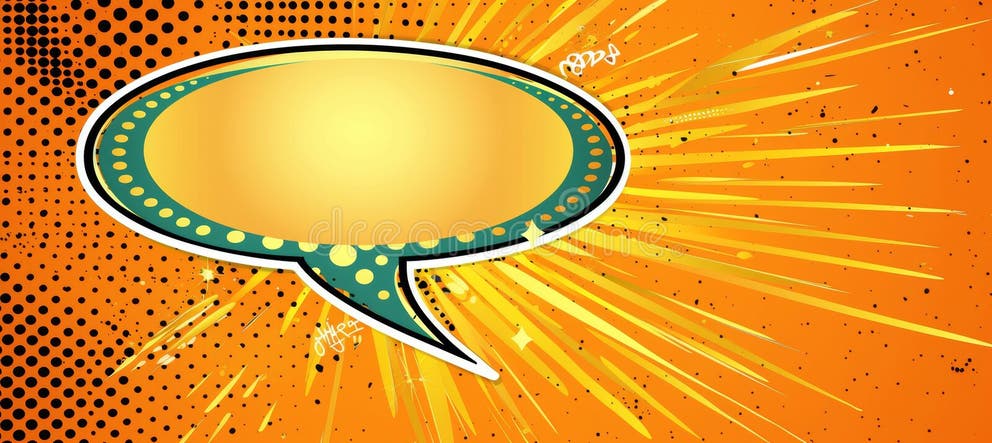 Vibrant Abstract Comic Speech Bubble with Bold Lines Evokes Action and ...