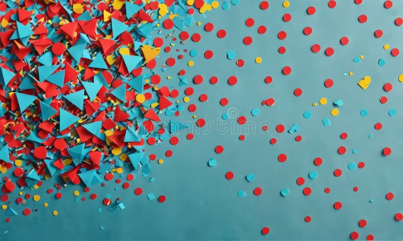 Vibrant Abstract Composition Features Overlapping Triangular and ...