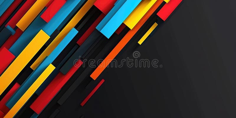 A Vibrant Abstract Composition Featuring Intersecting Bands of Red ...