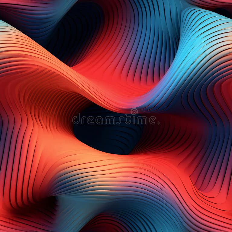 Vibrant Abstract Composition Inspires 3d Seamless Moire Patterns Stock ...
