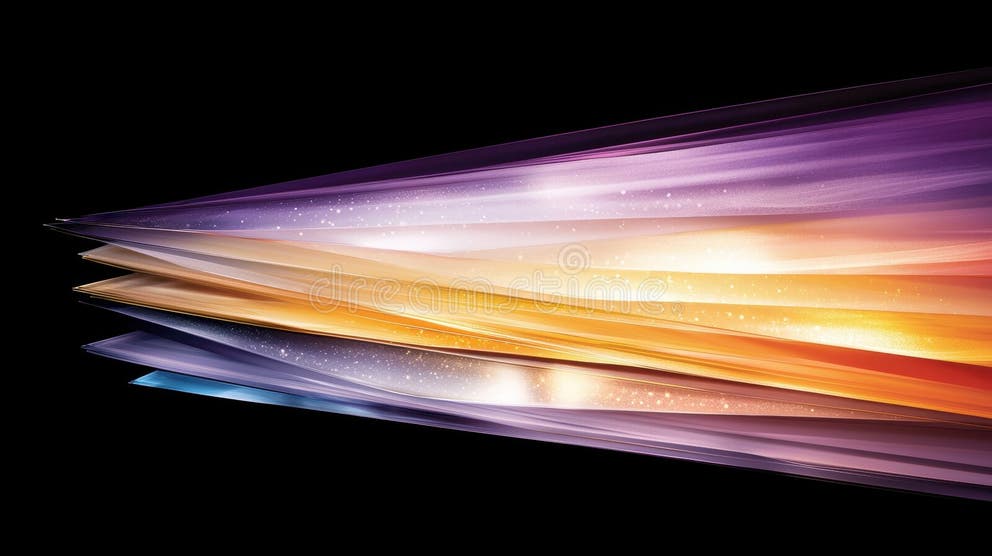 A Vibrant Abstract Composition of Overlapping Layers of Color and Light ...