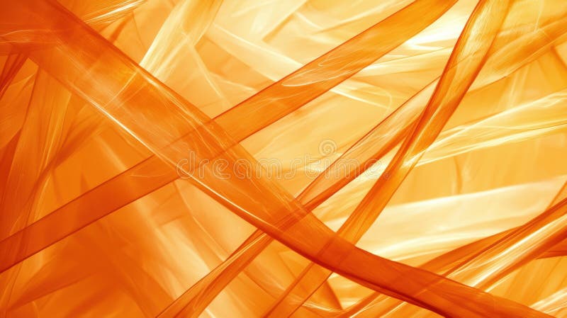 A Vibrant Abstract Composition of Overlapping Orange and Yellow Ribbons ...