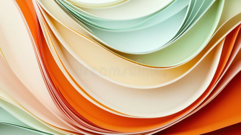 A Vibrant Abstract Composition of Overlapping Paper Shapes in Various ...