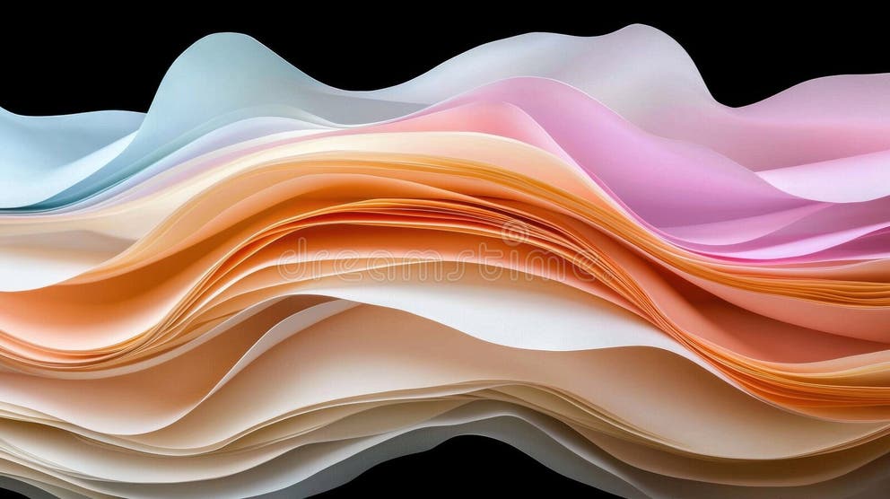 A Vibrant Abstract Composition of Overlapping Paper Shapes in Various ...