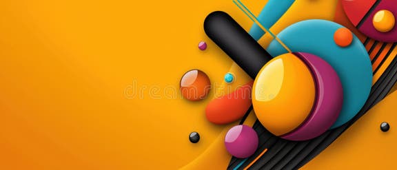 A Vibrant Abstract Composition of Overlapping Spheres in Various Colors ...