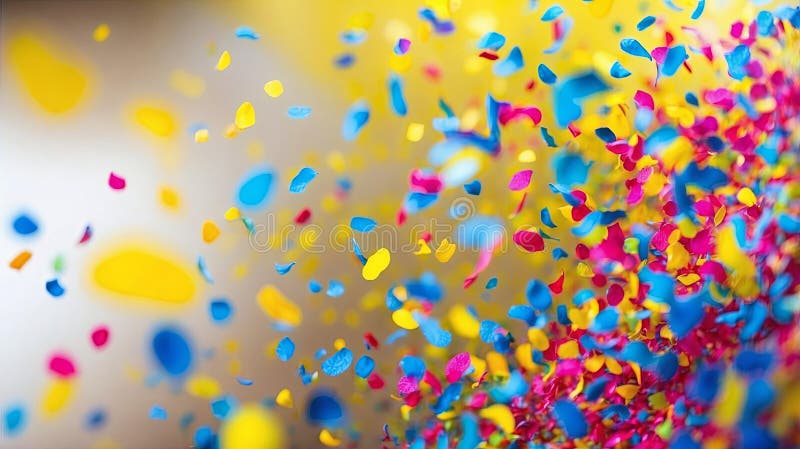 Vibrant Abstract Confetti Burst Multicolored Celebration Background ...