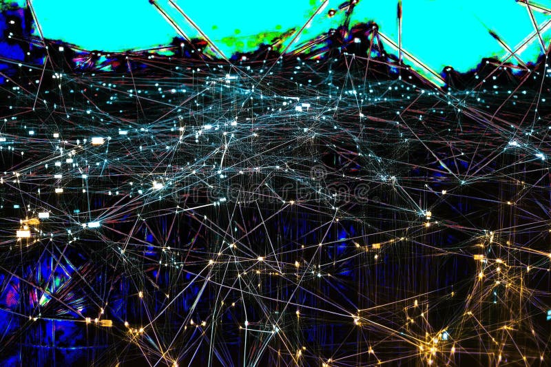 Vibrant Abstract Connections Visualization, AI Generated Artwork Stock ...