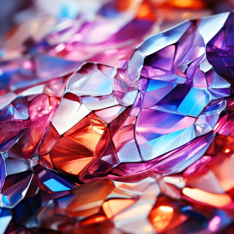 Vibrant Abstract Crystal Artwork - Colorful Gemstone Fractals for ...