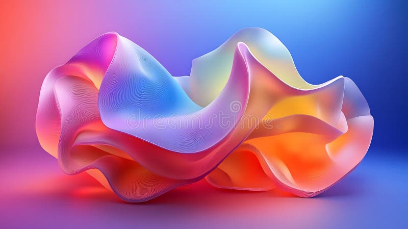 Vibrant Abstract 3D Artwork Featuring Smooth Undulating Shapes and ...