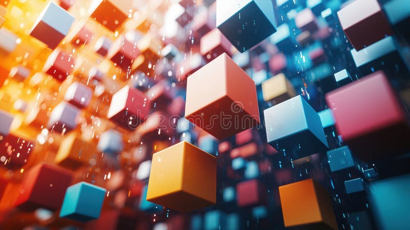 Vibrant Abstract Data Visualization Concept Stock Illustration ...