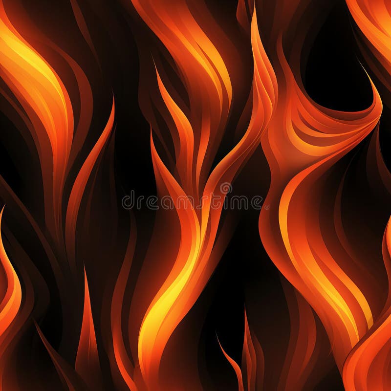 Vibrant Abstract Design of Dynamic 3d Seamless Flames Stock ...
