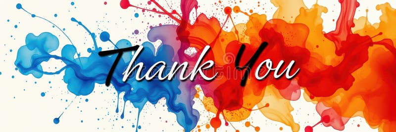 Colorful Abstract Artwork Expressing Gratitude with Vibrant Splashes ...