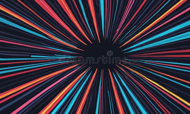 Vibrant Abstract Design Features Central Black Circle Surrounded by ...