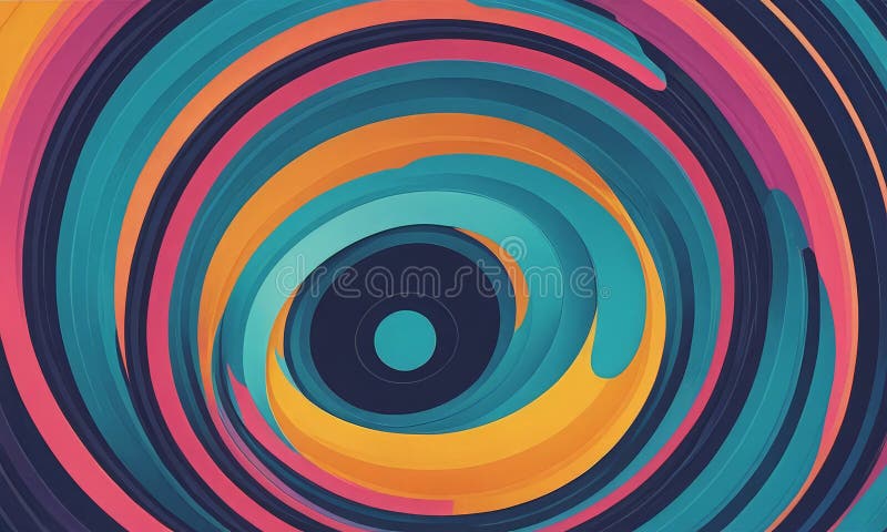 Vibrant Abstract Design Features Concentric Circles in Various Shades ...