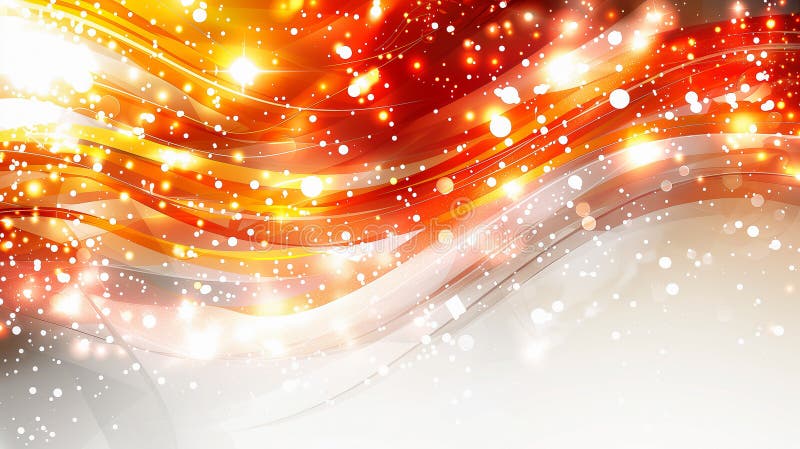 A Vibrant Abstract Design Features Flowing Red and Orange Waves with ...