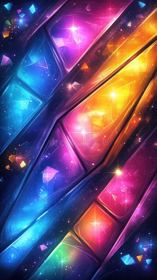 A Vibrant Abstract Design Featuring Colorful Geometric Shapes and ...