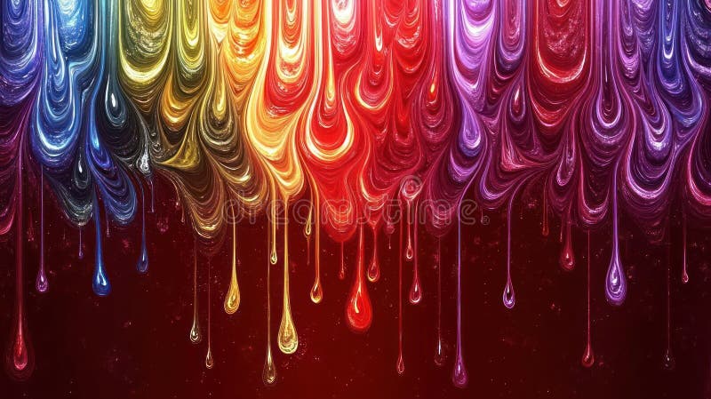 A Vibrant Abstract Design Featuring Colorful Paint Drips on a Gradient ...