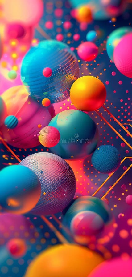 Dynamic Abstract Background Featuring 3d Spheres Geometric Patterns ...