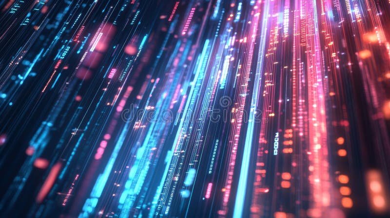 Vibrant Abstract Design Featuring Glowing Lines and Numbers Symbolizing ...