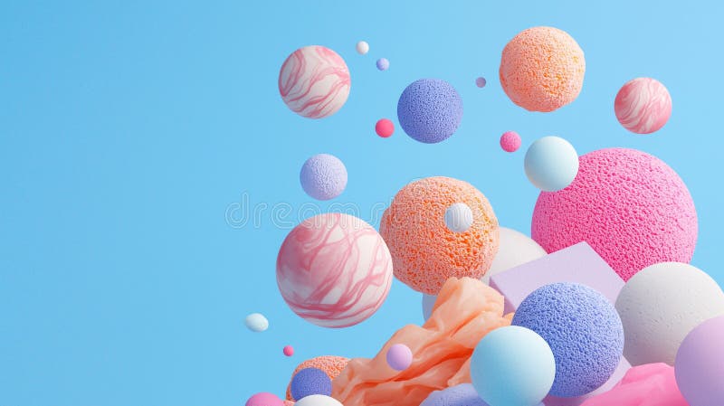 Vibrant Abstract Design Featuring Gradient Textured Spheres and ...