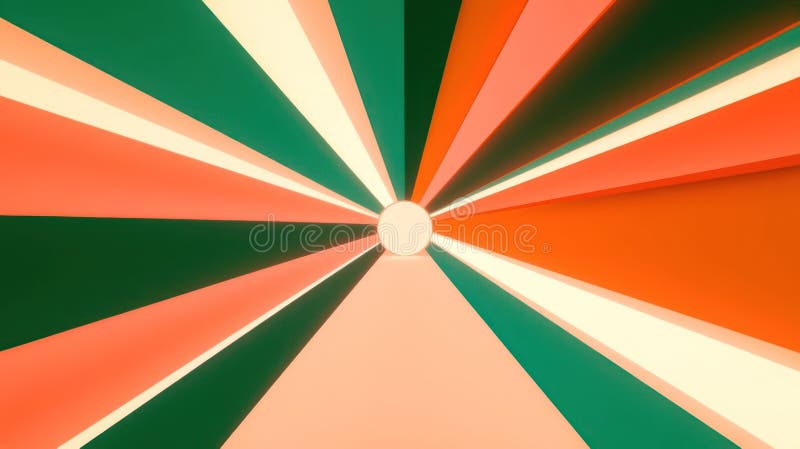 A Vibrant Abstract Design Featuring Radiating Colors and Shapes Stock ...