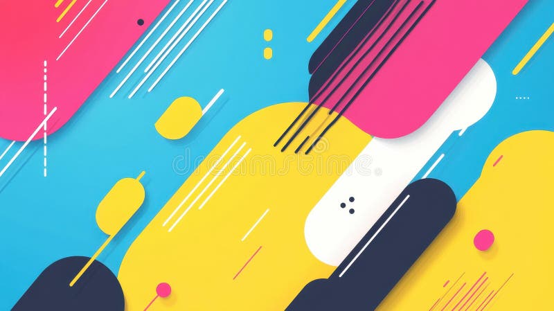 A Vibrant, Abstract Design Featuring Rounded Vertical Lines and Playful ...