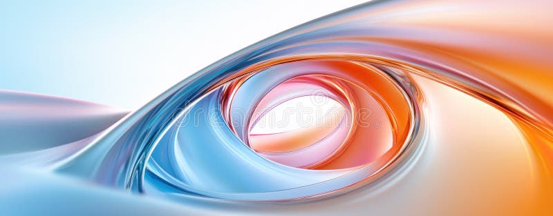 Vibrant Abstract Design Featuring Swirling Layers of Blue and Orange ...